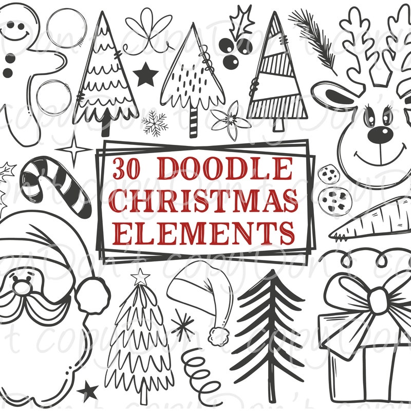 Christmas Doodle - Etsy