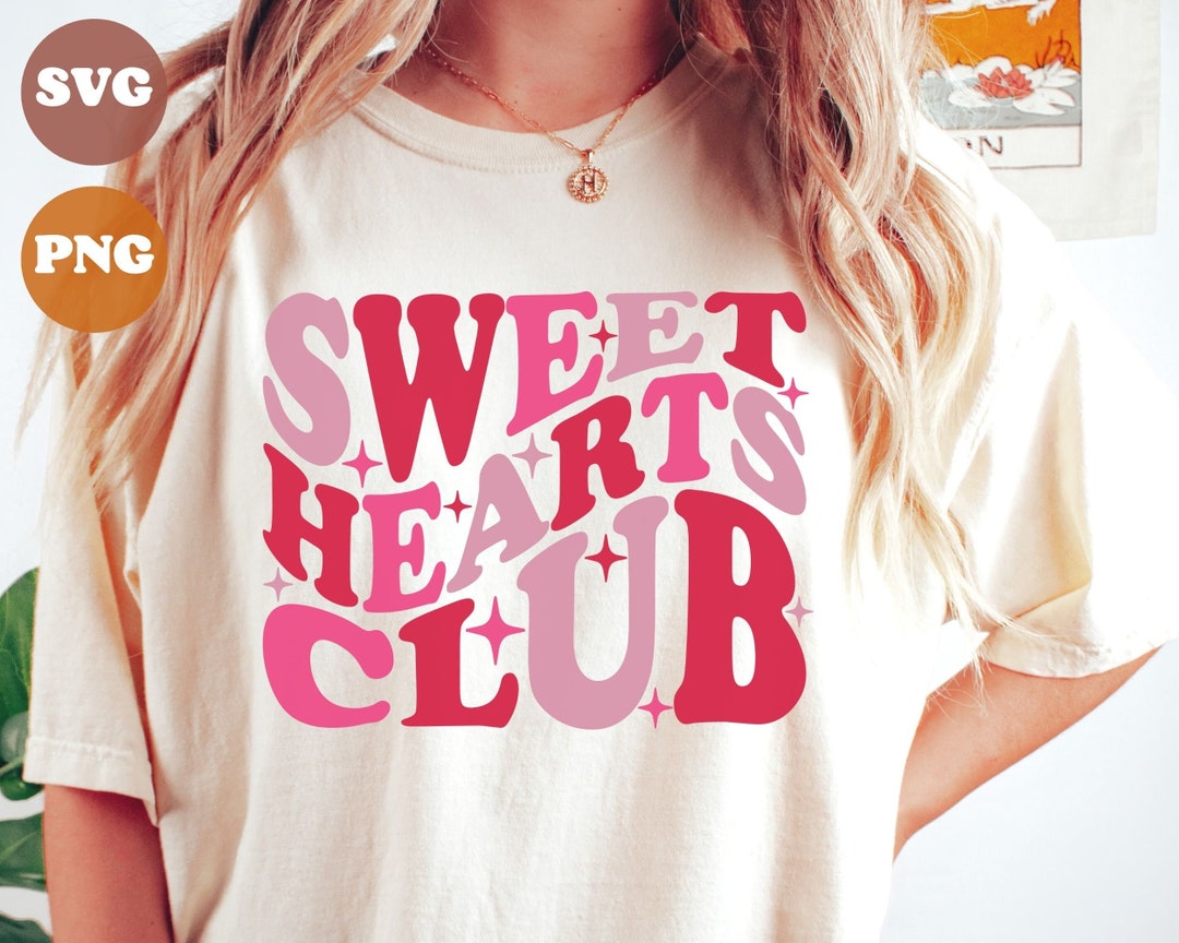 Sweetheart Club SVG, Sweet Heart Png Design, Valentine's Day Svg, Retro ...
