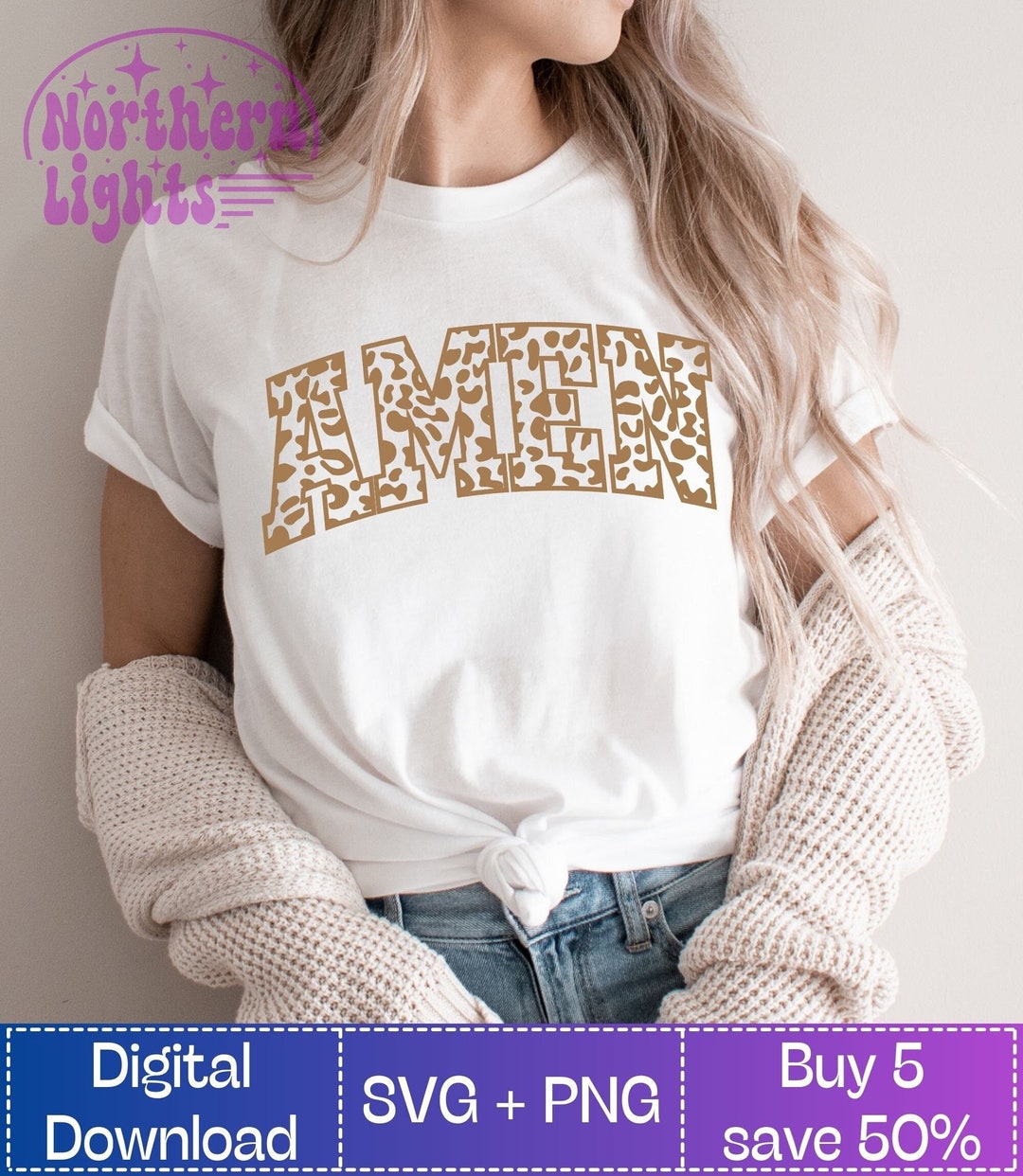 Amen SVG, Amen Leopard Svg, Amen Cheetah Svg, Easter Svg, Faith Svg ...