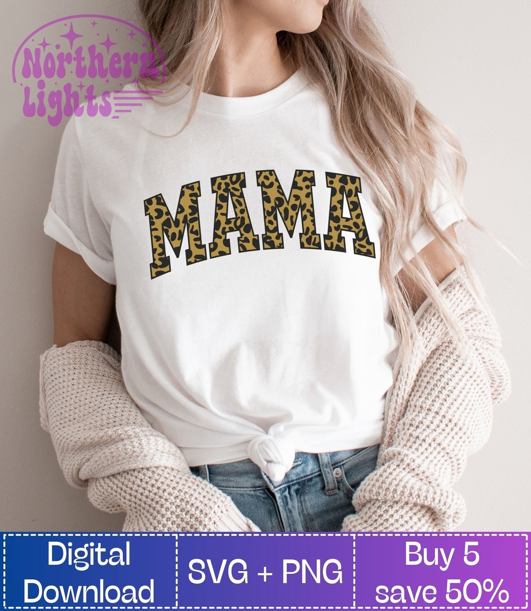 Mama SVG, Mama Leopard Svg, Mama Cheetah Svg and PNG, Mom Svg, Retro ...