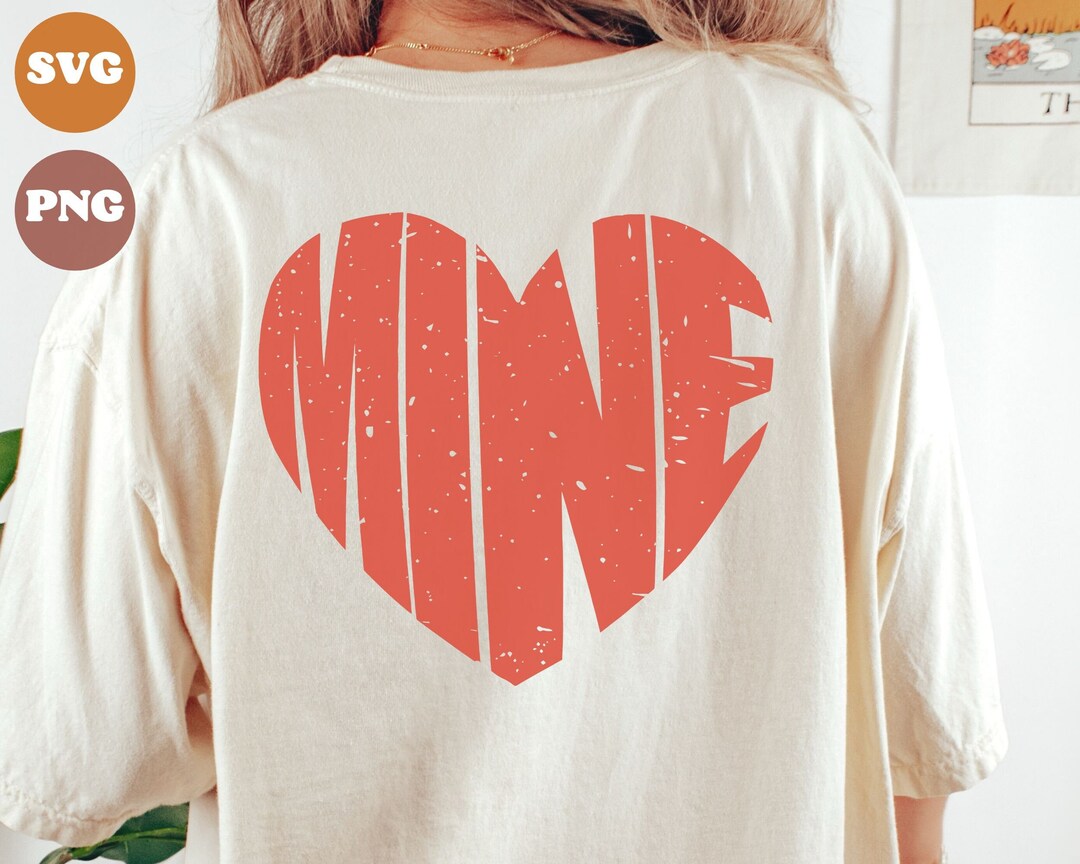 Retro Mine Heart SVG and PNG, Love Heart Png Design, Valentine's Day ...