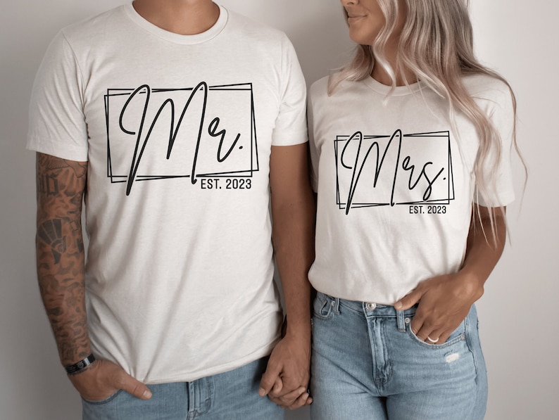 Mr and Mrs Est 2023 SVG PNG Est. 2023 Svg Bride and Groom - Etsy Ireland