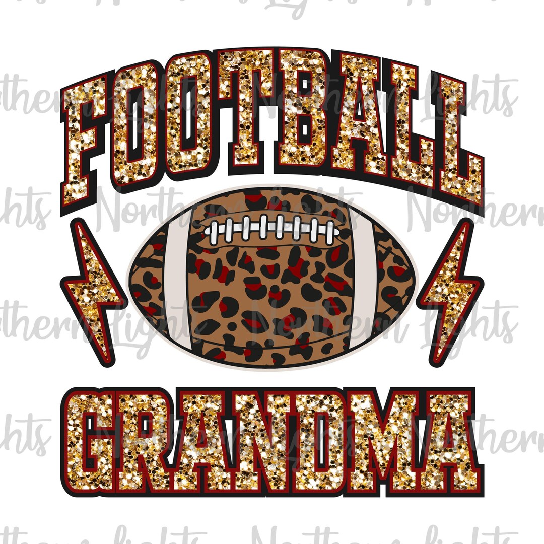 Football Grandma Png, Retro Football Grandmama Maroon Sublimation ...
