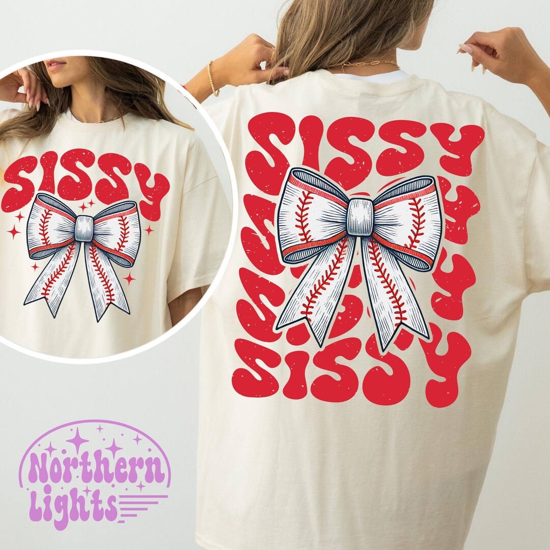 Baseball Sissy Bow Png, Sister Baseball Coquette Bow Png, Baseball Season Sublimation Design ...