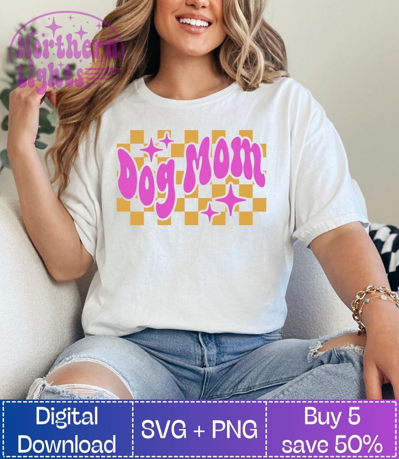 Dog Mom SVG and PNG, Mom Svg, Dog Svg, Retro Dog Mom Svg, Mother Day ...