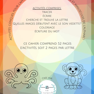 Mon Abécédaire - J'apprends à Tracer Et à écrire Les Lettres De L ...