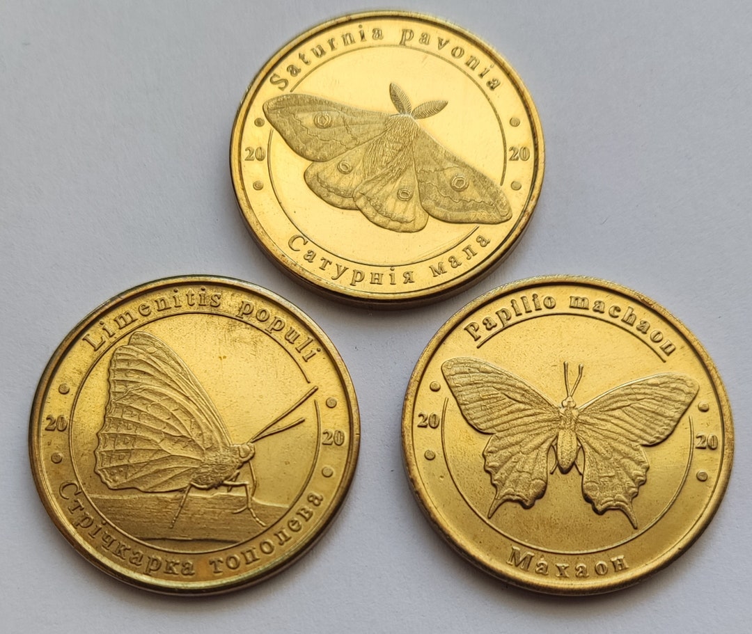 Tokens With Rare Butterflies of Ukraine - Etsy