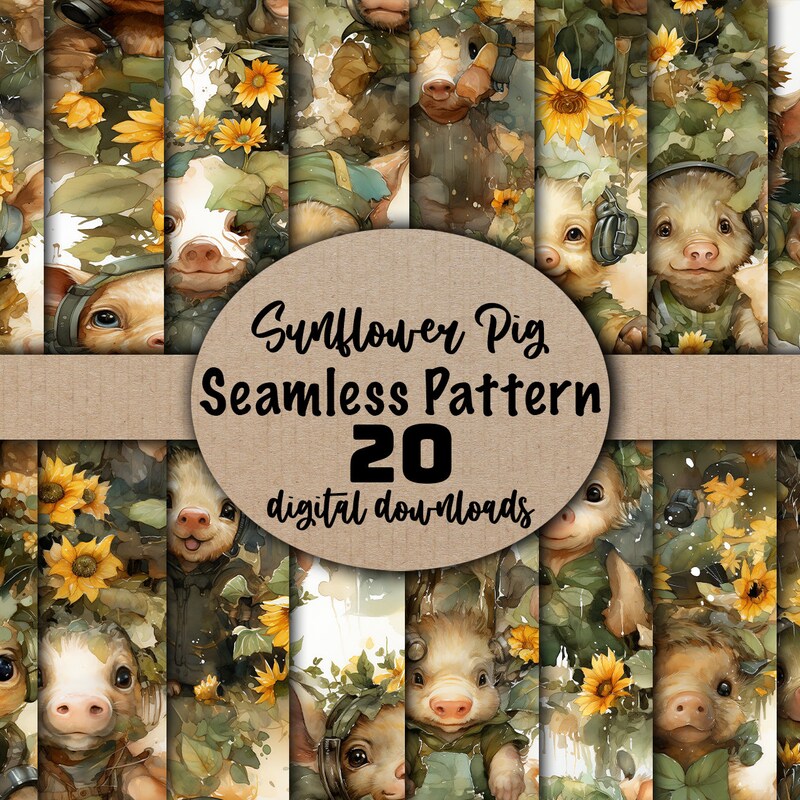Pig Digital Paper - Etsy
