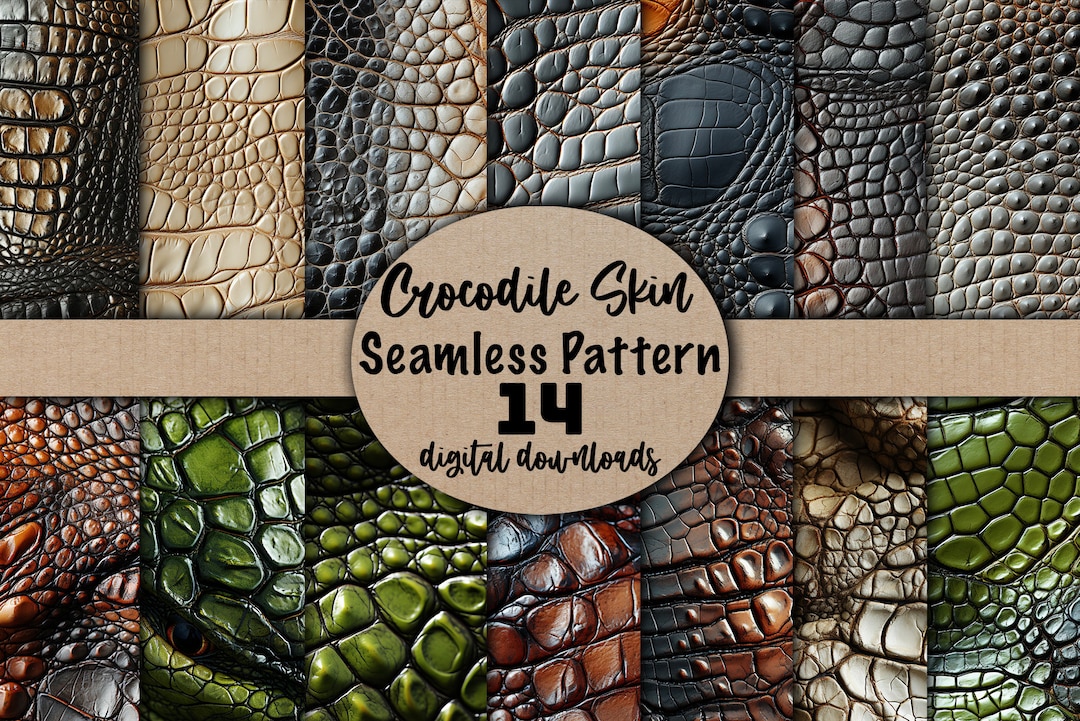 Crocodile Seamless Digital Papers,animal Print Pattern,instant Download ...