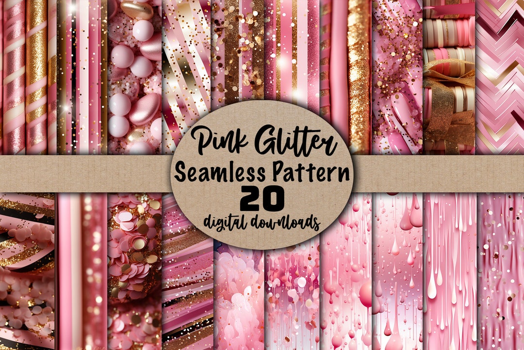 Glitzy Blush Digital Paper, Seamless Blush Pink Patterns and Textures ...