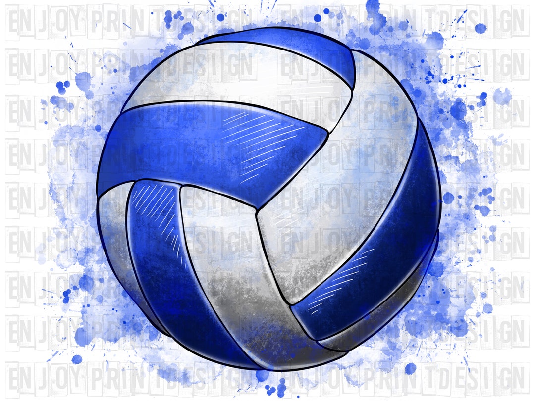 Volleyball Ball Png Sublimation Design, Hand Drawn Volleyball Ball Png ...