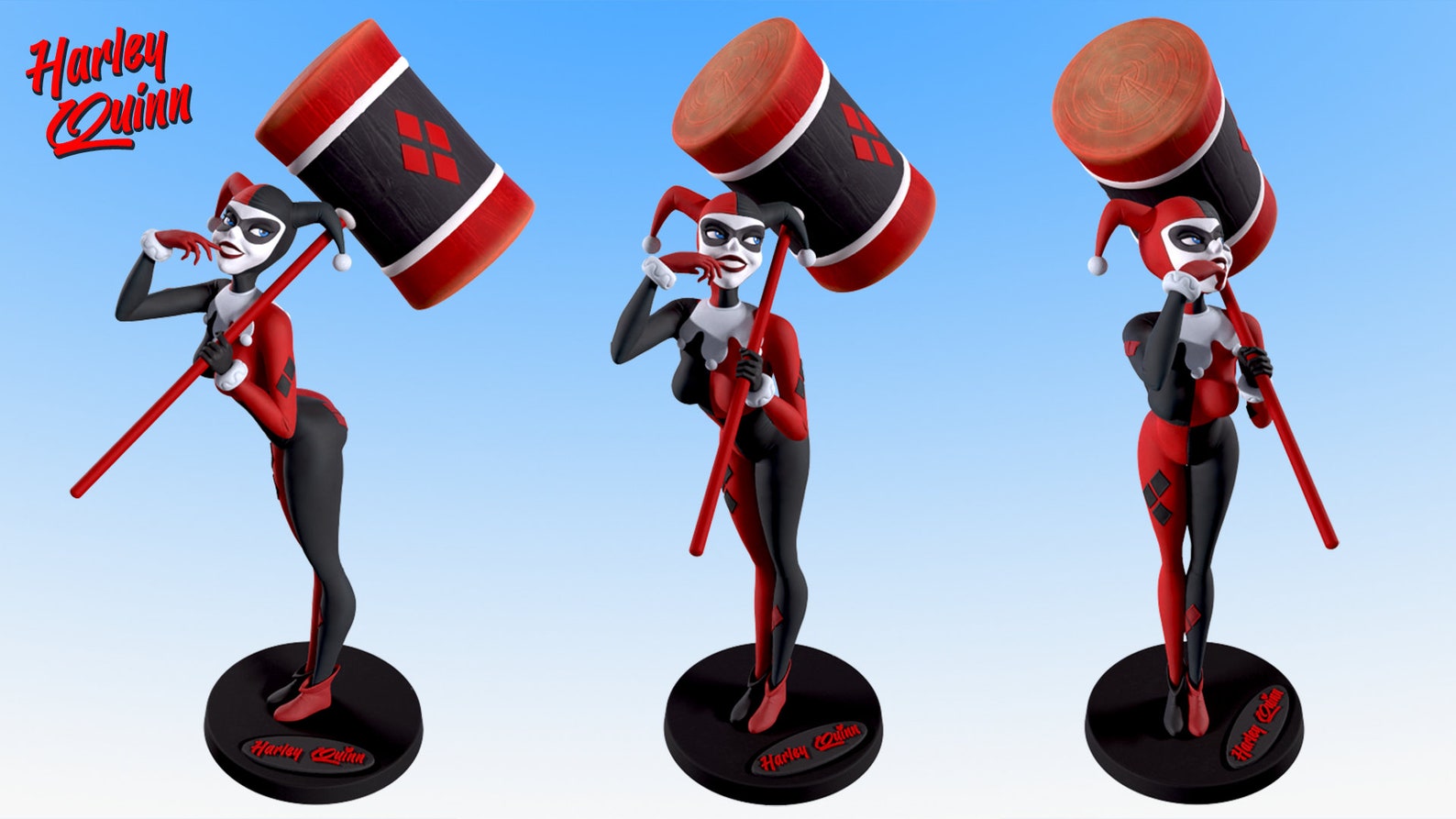 Harley Quinn - 3D Print Model (STL) - Etsy