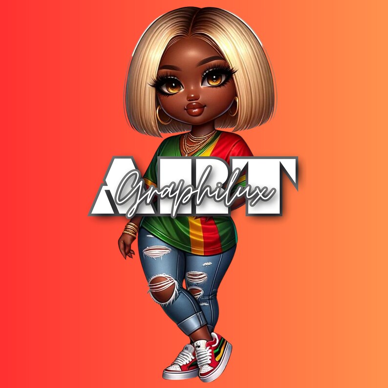 10 Black History African American Chibi Clipart Bundle - Etsy UK