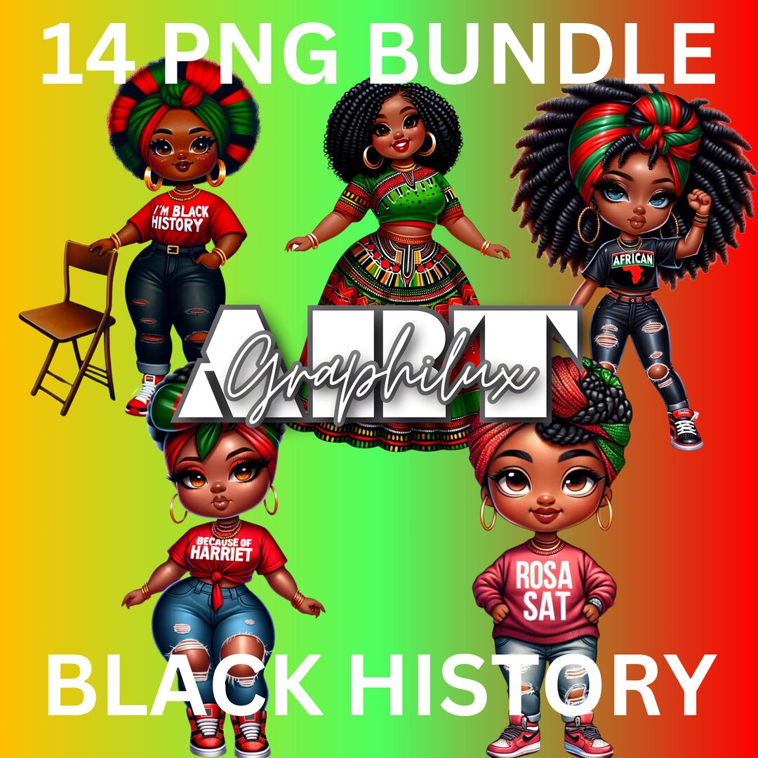 Black History Clipart 14 Bundle Png - Etsy