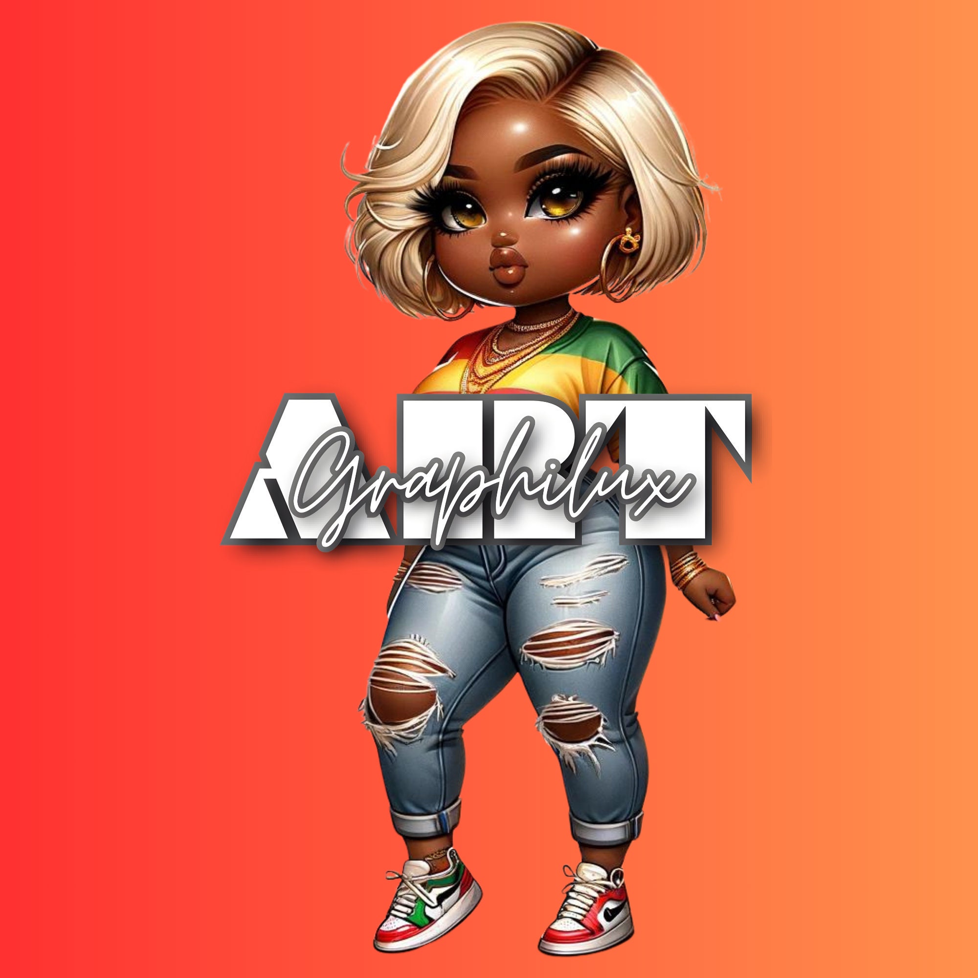 10 Black History African American Chibi Clipart Bundle - Etsy