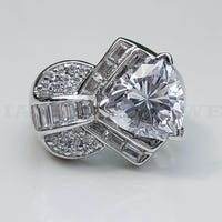 1 CT Round Cut White Diamond Vintage Art Deco Ring Wedding Anniversary ...