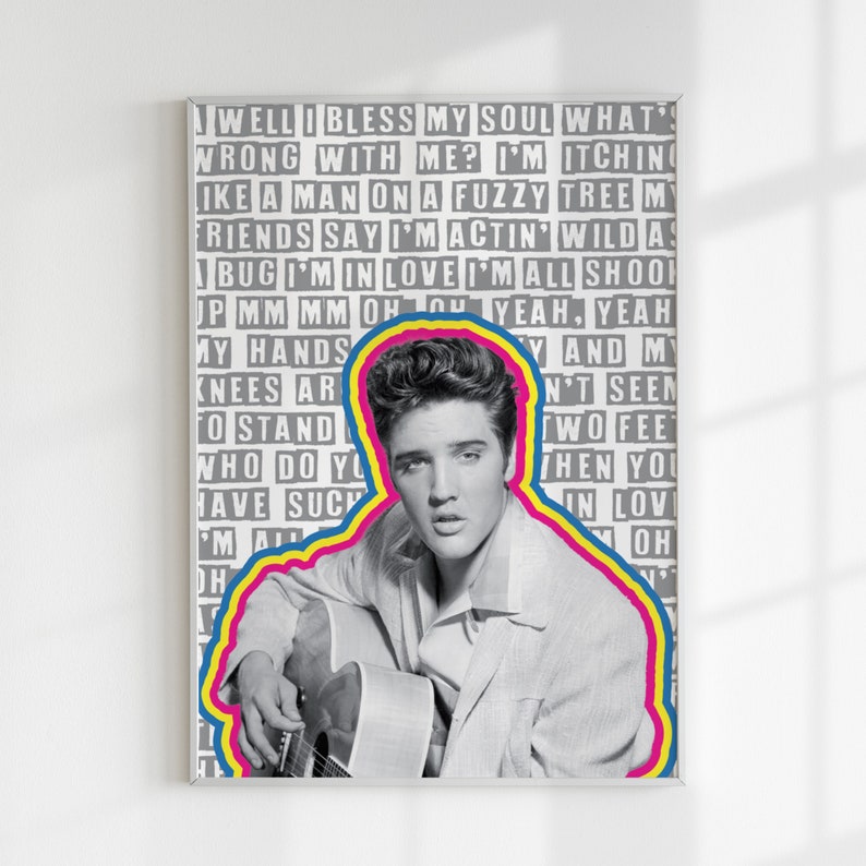 Elvis Presley Digital Download Posters | "all Shook Up" - Etsy