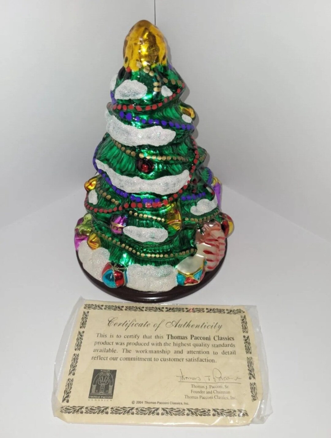 Vintage Thomas Pacconi Classic Mercury Glass Christmas Tree Holiday ...