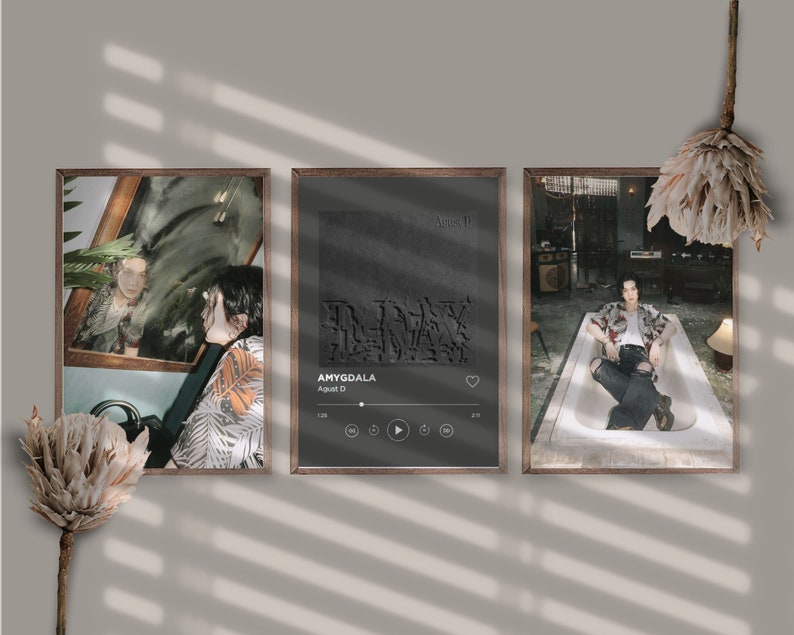 Agust D BTS Poster Set Suga BTS Agust Amygdala Inspired - Etsy