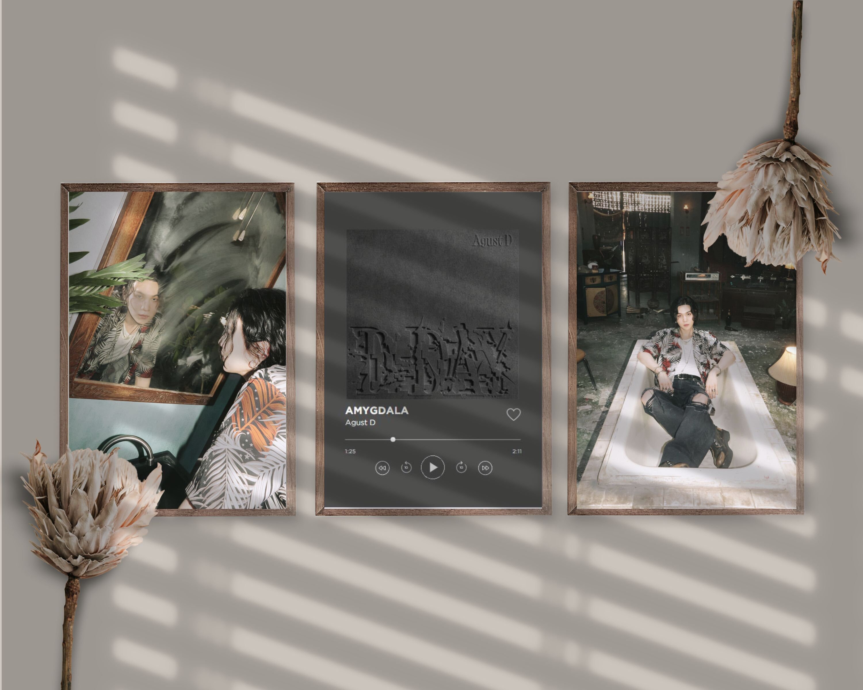 Agust D BTS Poster Set Suga BTS Agust Amygdala Inspired Digital ...