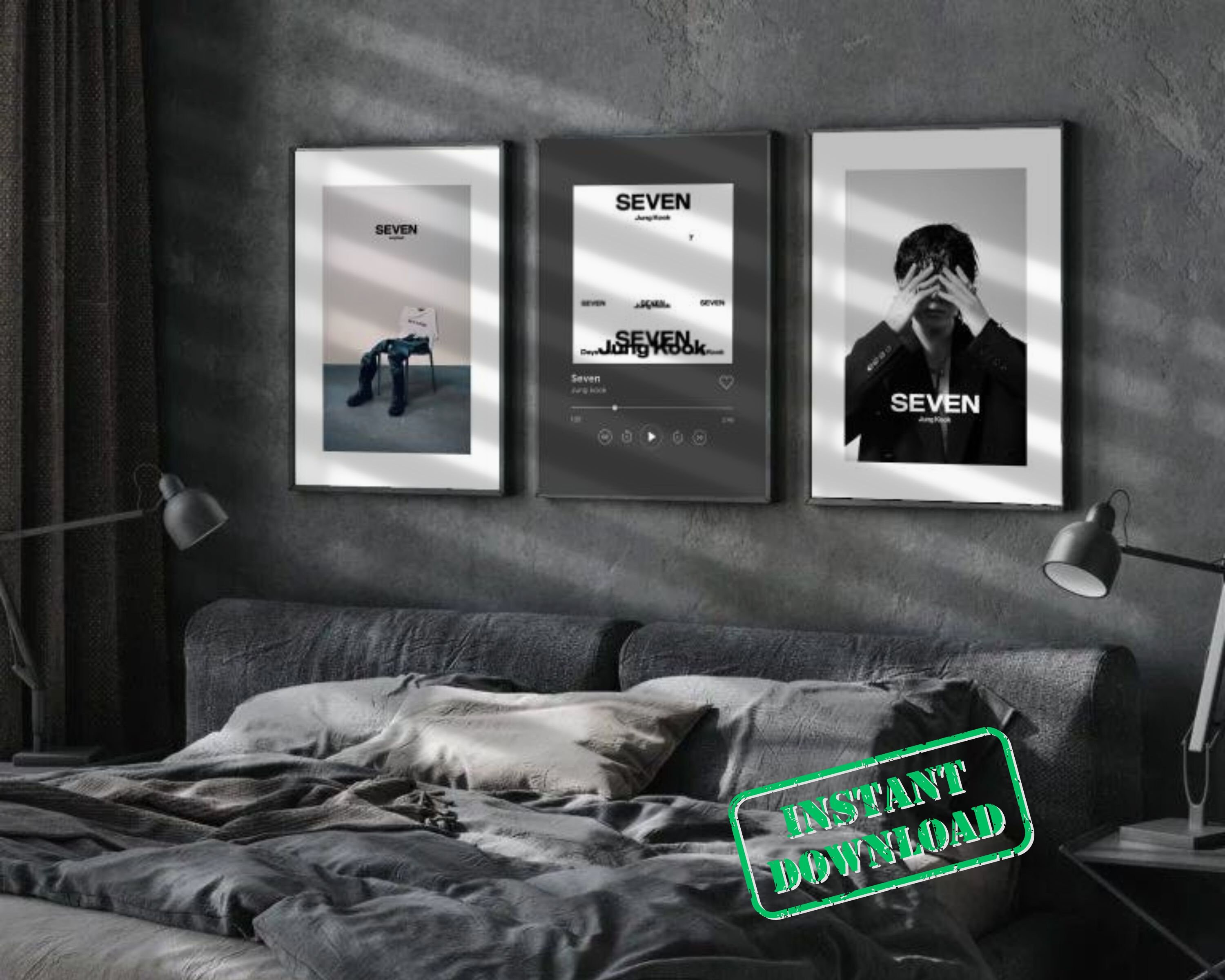 Jungkook BTS Poster Set BTS Jungkook Seven Inspired Poster - Etsy