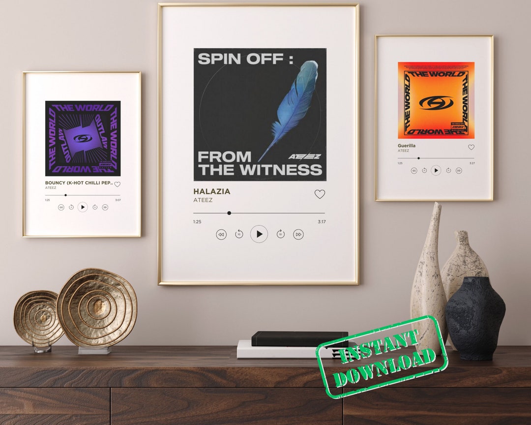 ATEEZ Kpop Spotify Poster Spotify Halazia Bouncy Custom Digital ...