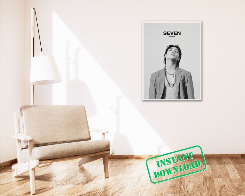 Jungkook BTS Poster Set BTS Jungkook Seven Inspired Digital - Etsy