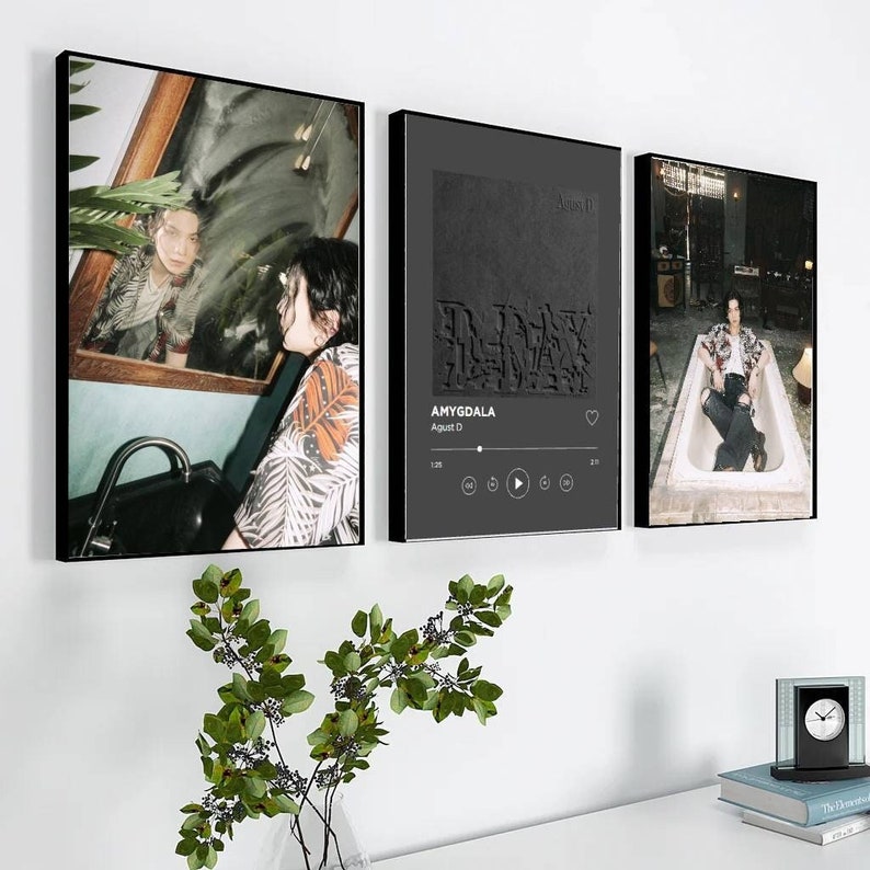 Agust D BTS Poster Set Suga BTS Agust Amygdala Inspired Digital ...