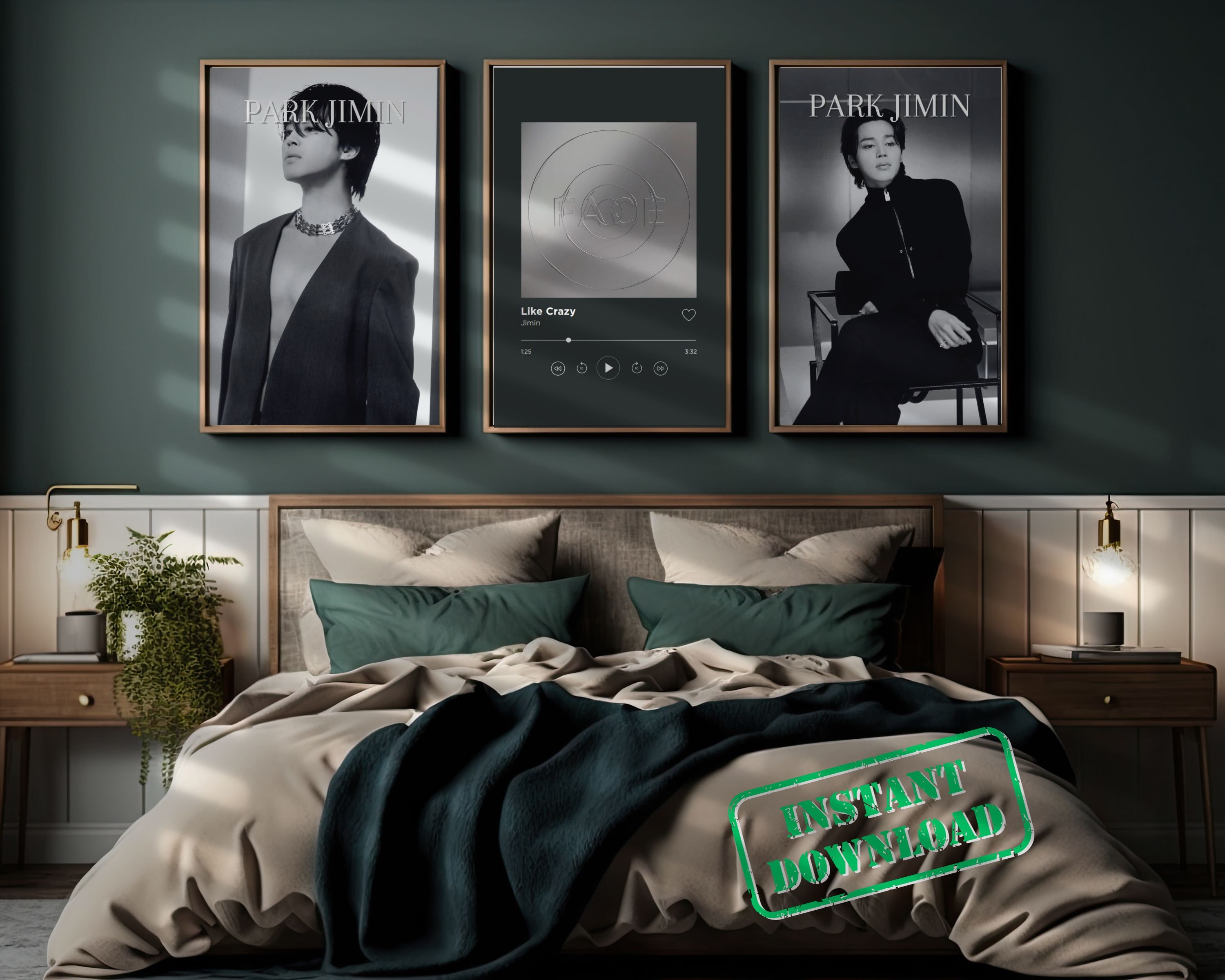 BTS Jimin Poster Set BTS Jimin Face Inspired Poster Digital Download ...