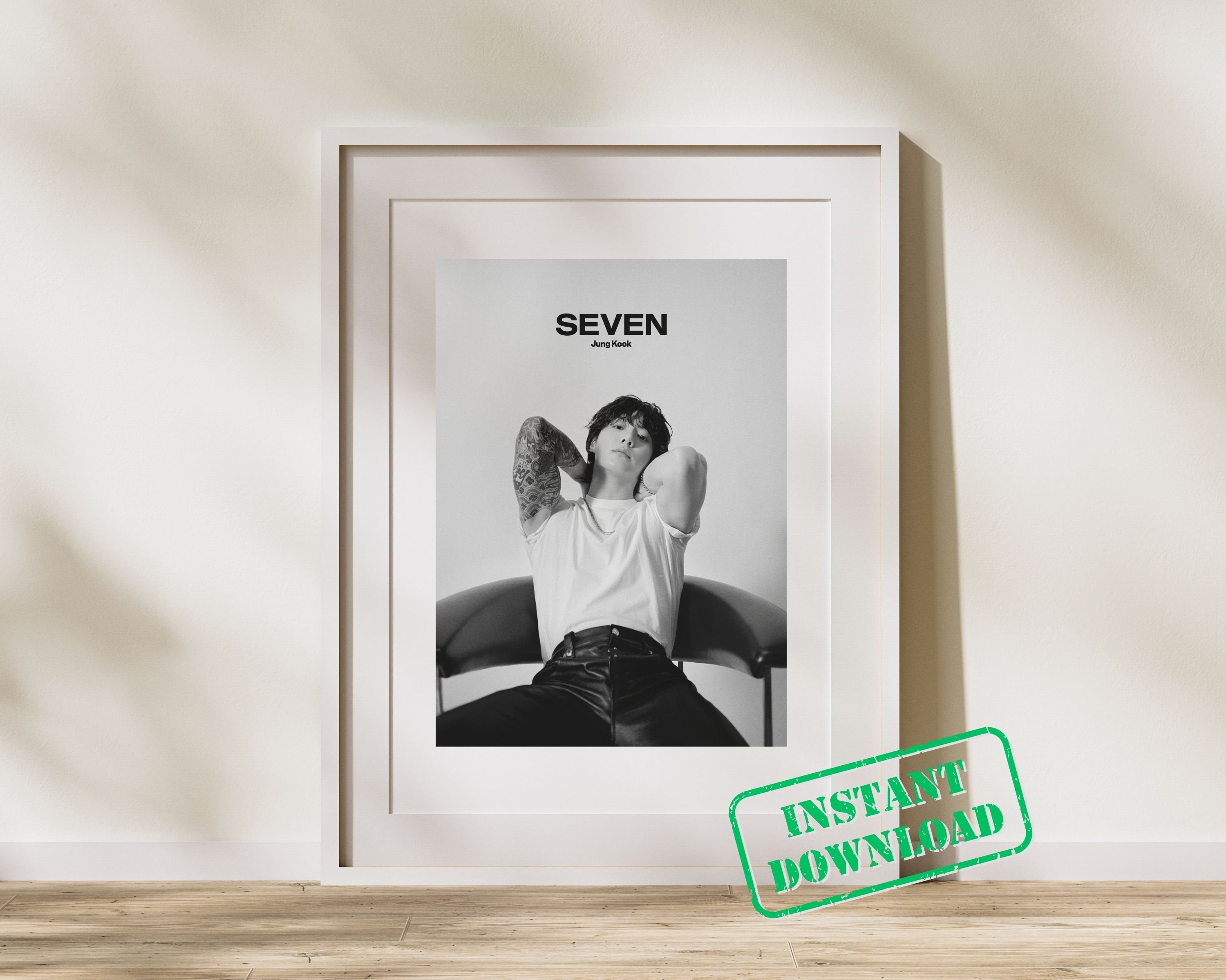Jungkook BTS Poster Set BTS Jungkook Seven Inspired Digital - Etsy