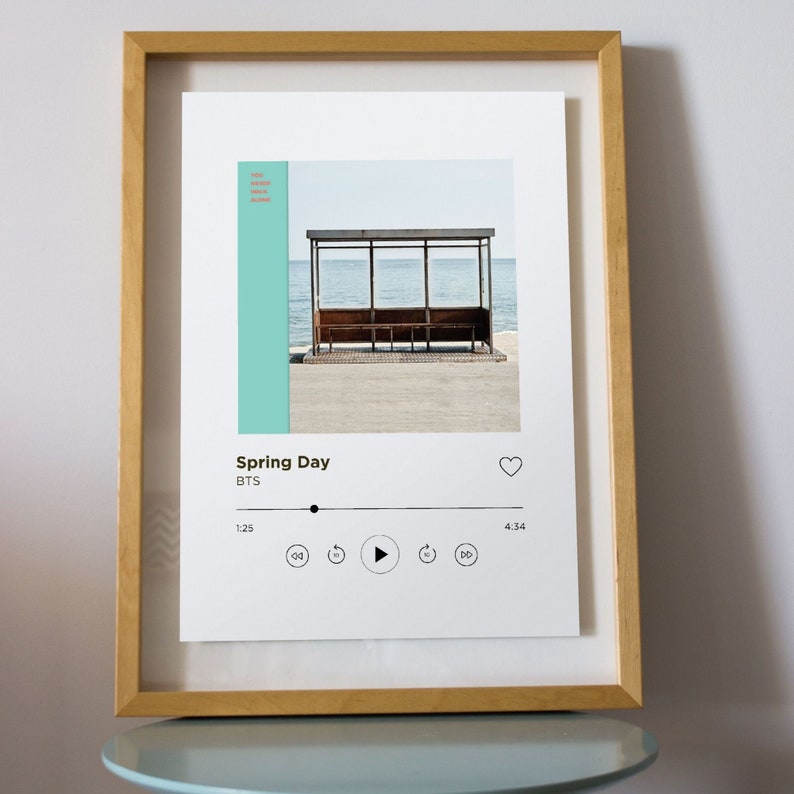 Custom Spotify Song Poster Digital Download Poster Spotify Printable ...
