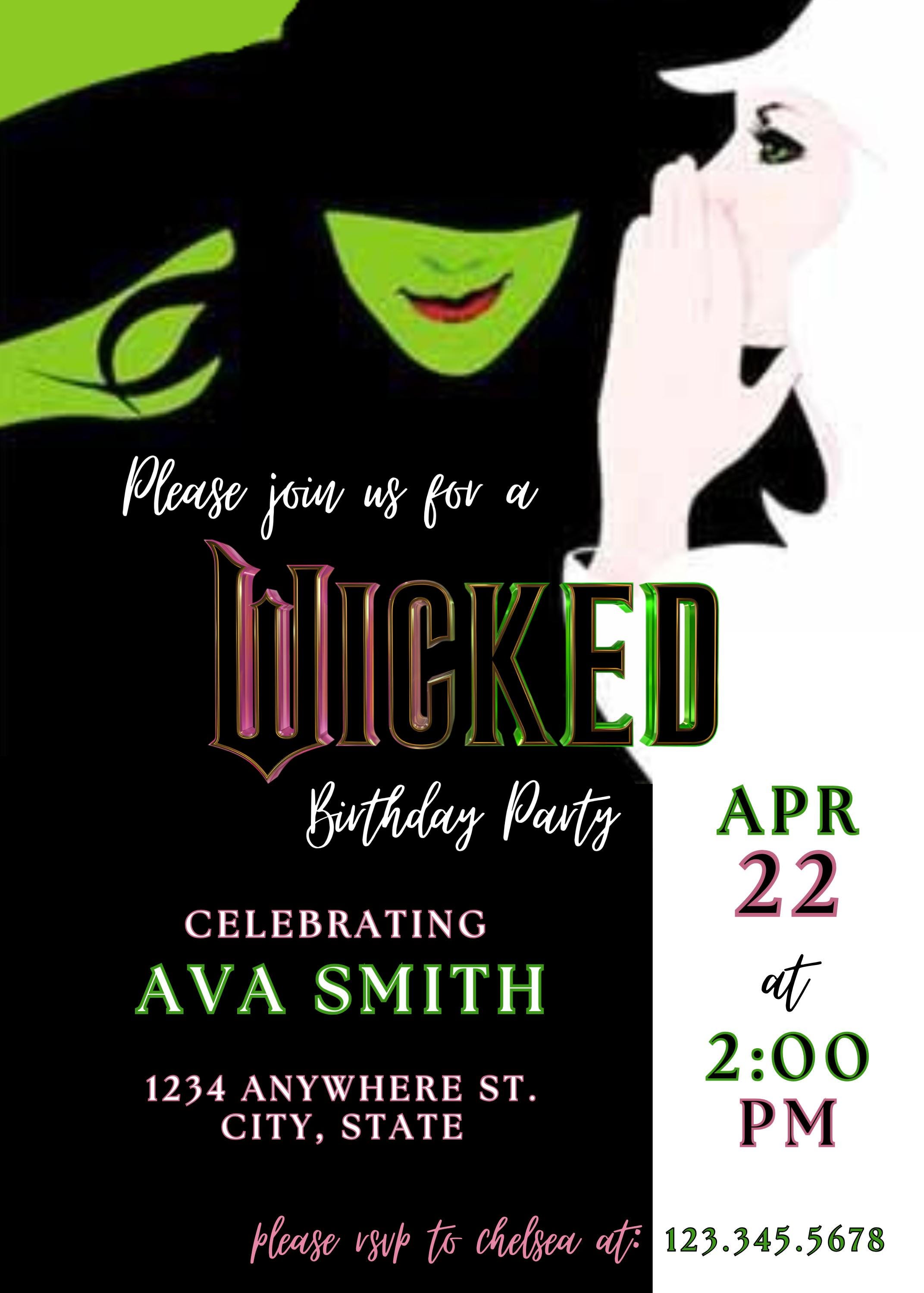 Birthday Party Invitation - Instant Download Editable Template - Wicked ...