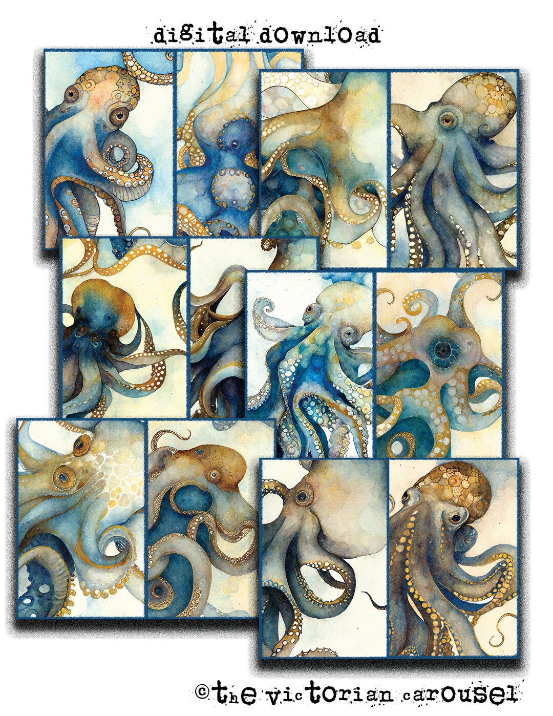 Digital Download-- 6 Double Art Journal Pages-- 12 Pages Total ...