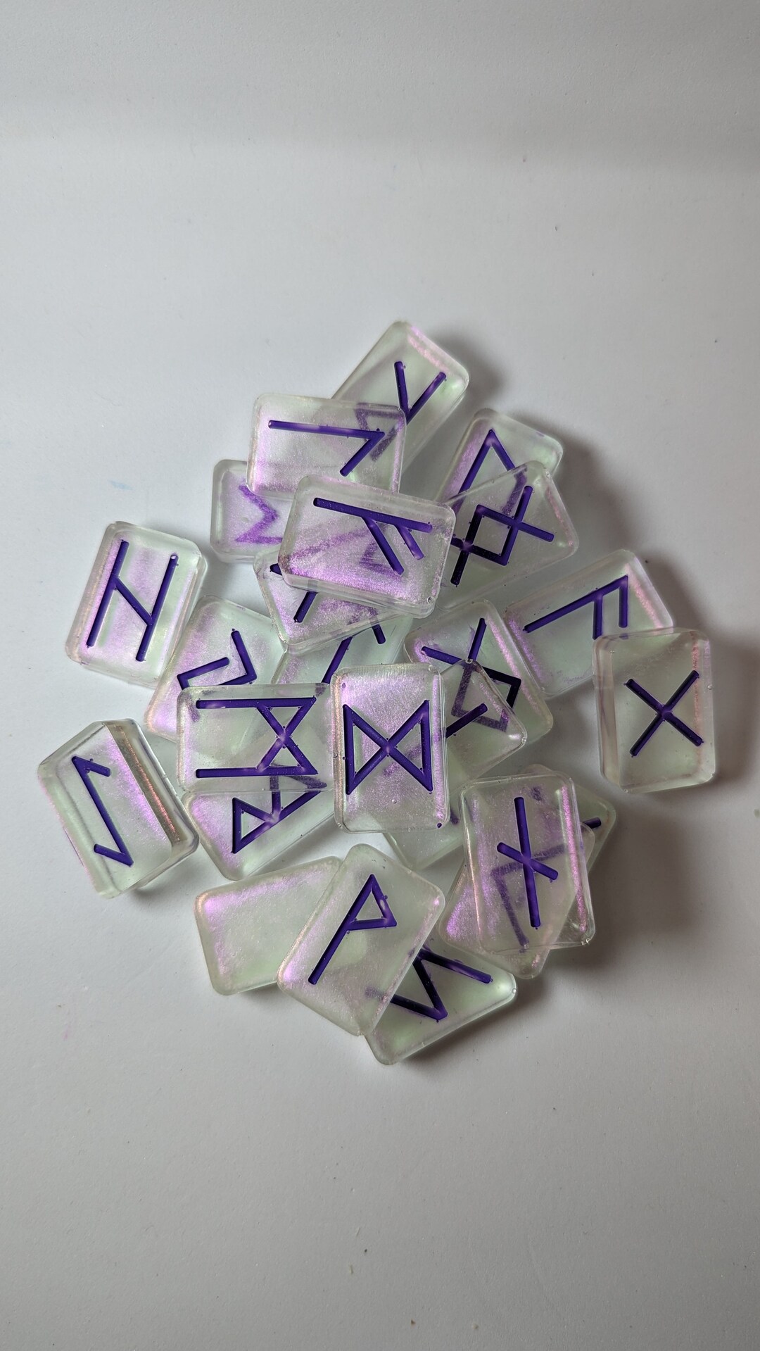 Viking Futhark Runes in Epoxy Resin Authentic Set for Nordic Divination ...