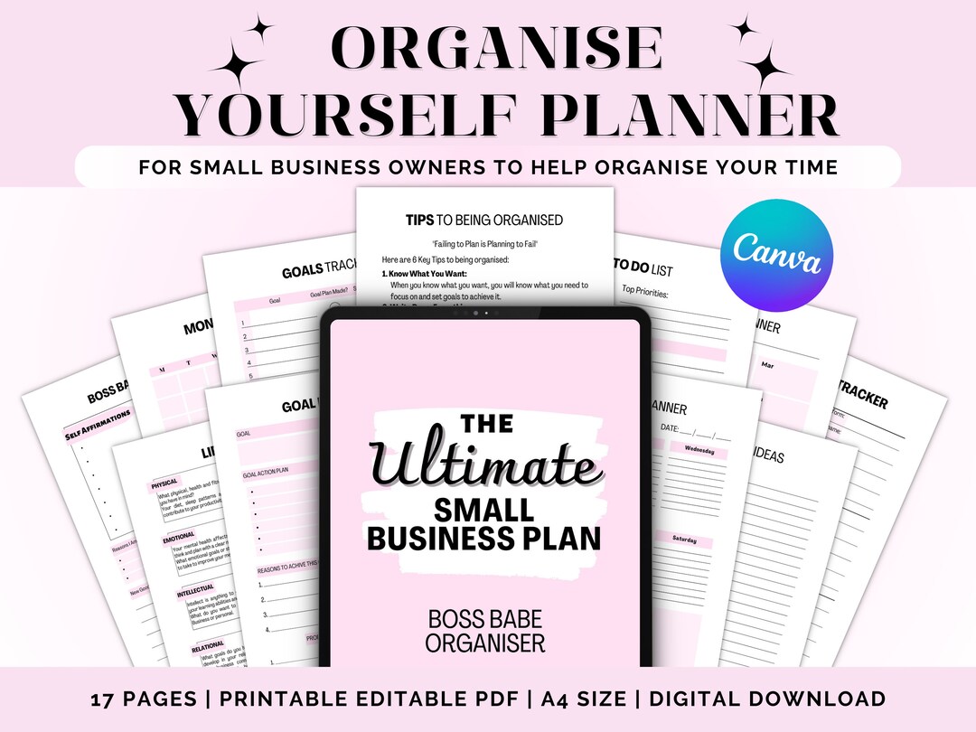 Organisation Productivity Printable Planner Editable ADHD Printable ...