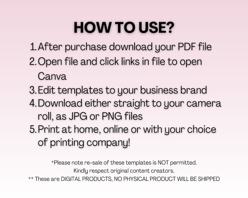 Press on Nail Business Branding Kit 28 Nail Card Templates - Etsy
