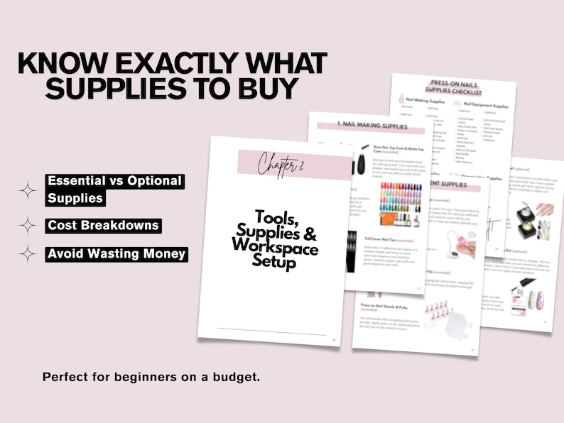 Press on Nail Business E-book Planner Bundle | Start Price and Track a ...