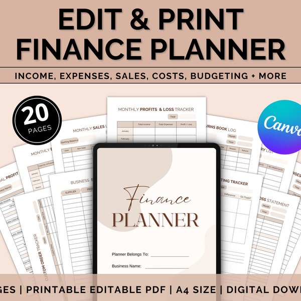 Monthly Profit and Loss Business Tracker Yearly Income and Expenses ...