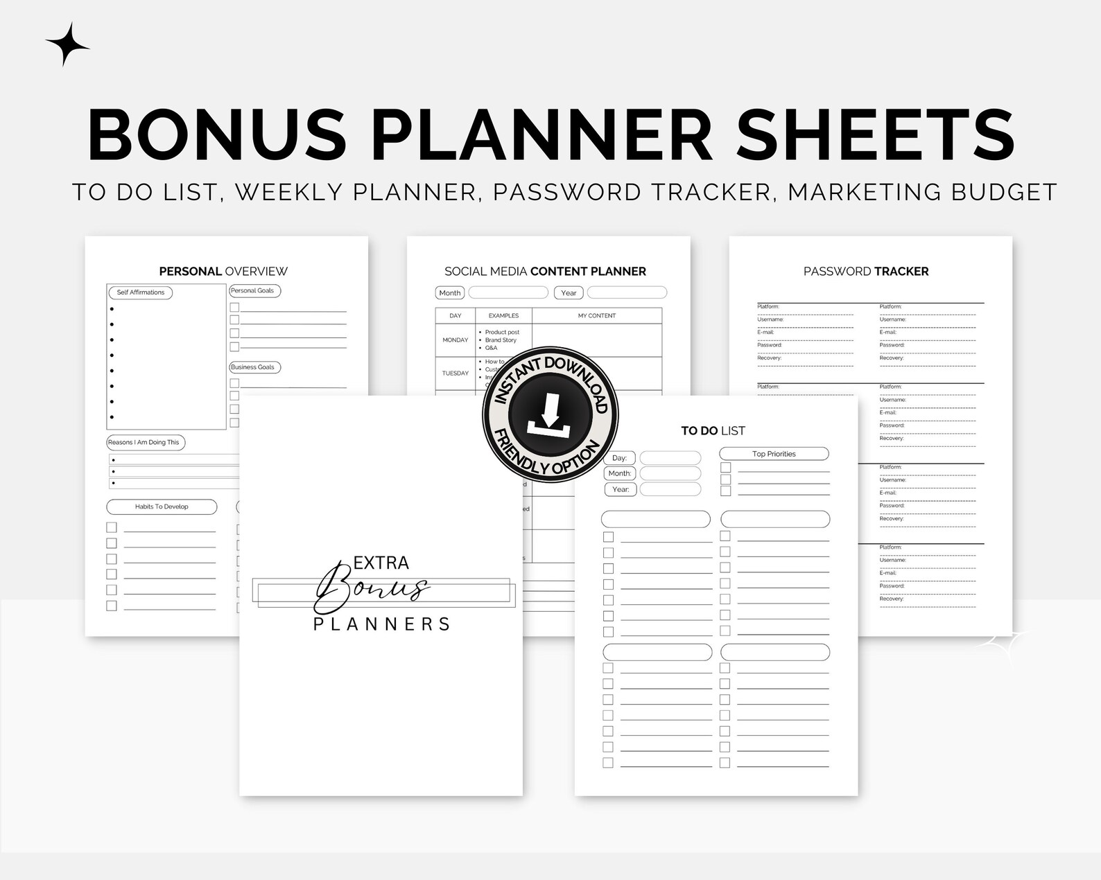 Business Planner Printable Sales Tracker Income Expense Tracker Budget ...