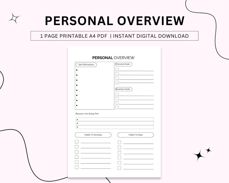 Personal Life Overview | Habit Log Tracker | New Habits | Self ...
