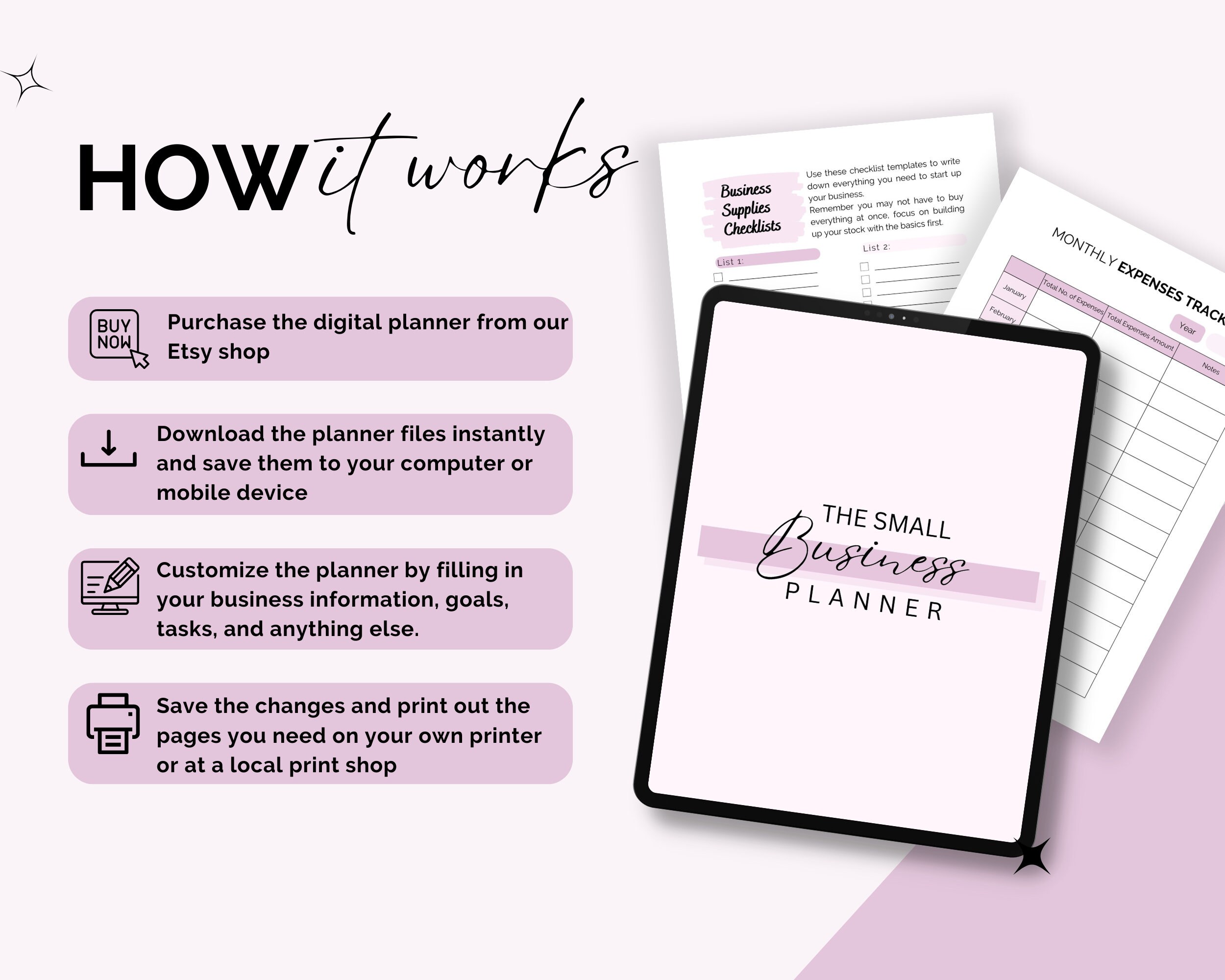 Business Plan Printable Business Planner Budget Finance Planner ...