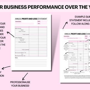 Small Business Income Statement With Example | Printable Profit and ...