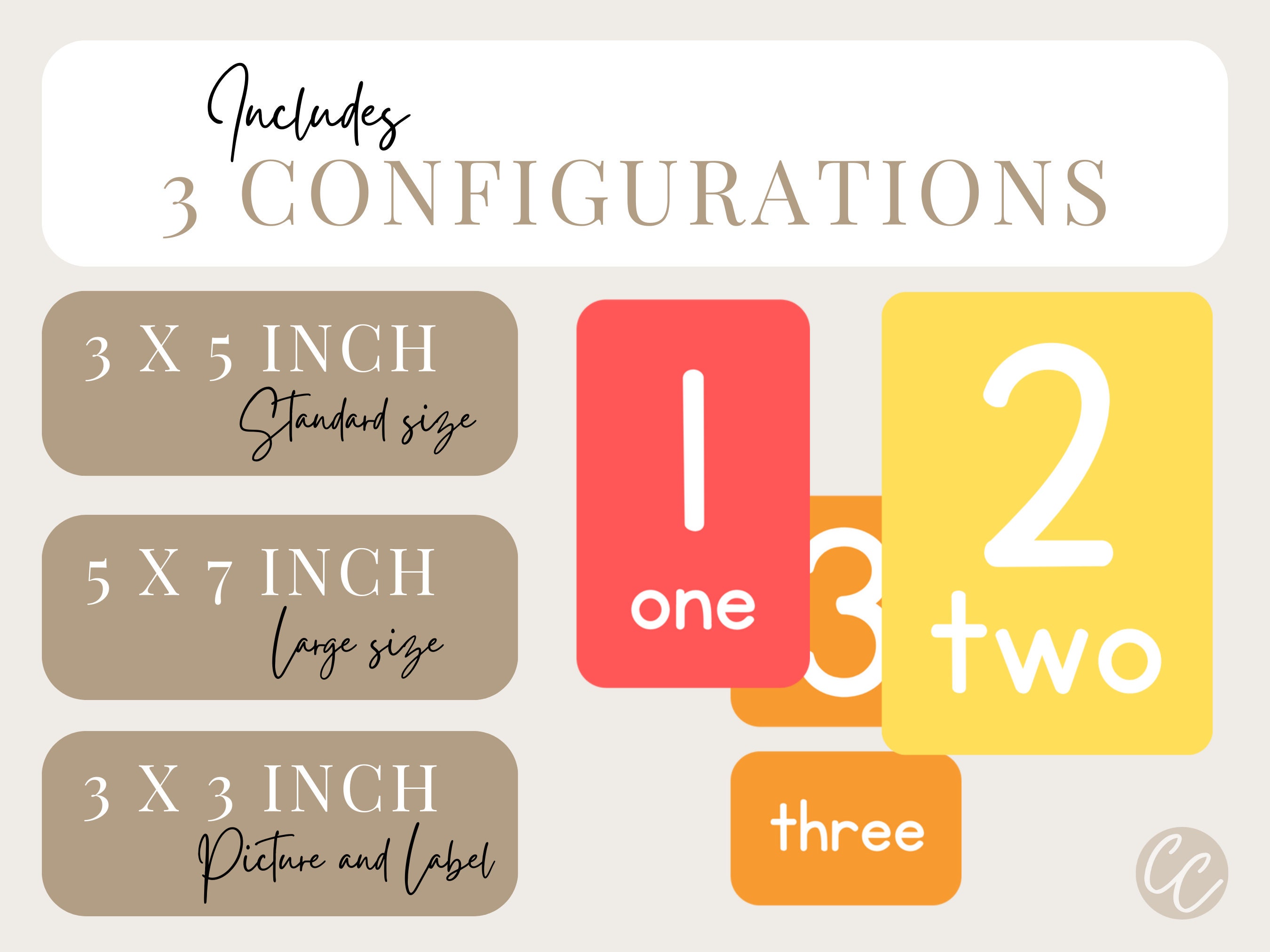 1-10 Number Flashcards | Digital Download Educational Printable ...