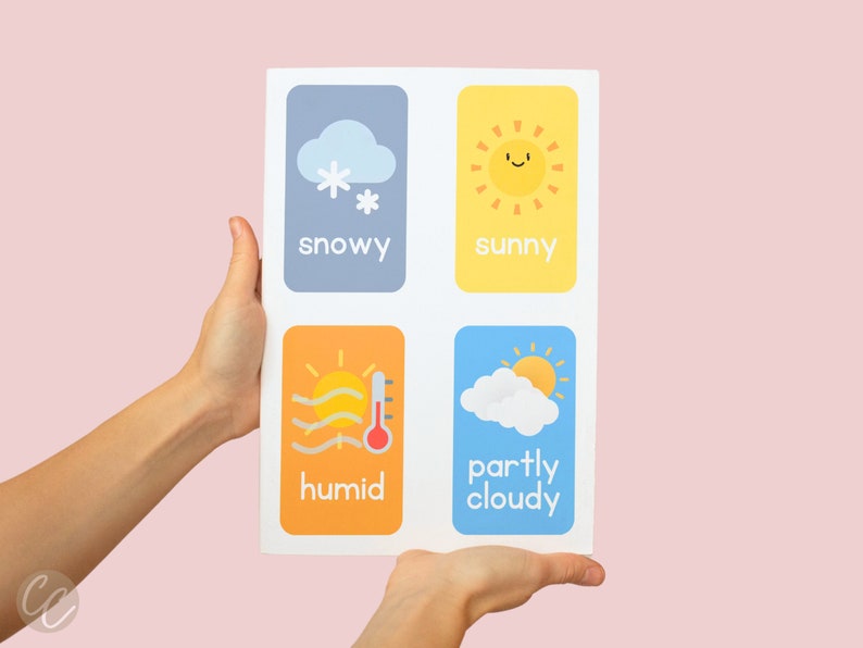 16 Weather Flashcards | Digital Download Educational Printable ...