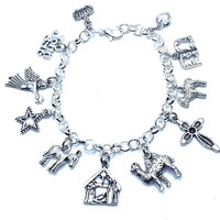 Christmas Nativity Jesus is the Reason Charm Bracelet - Etsy