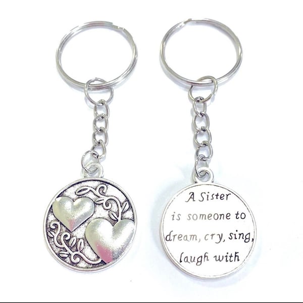 Sister Keychain - Etsy