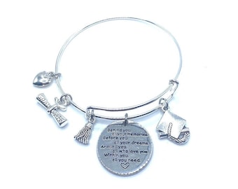 Graduation Charm Bracelet PERSONALIZED With Name and School Colors ...