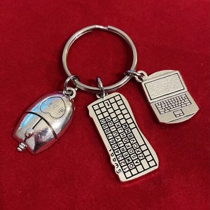 Techie Keychain Computer Programmer Tech Geek Laptop Mouse May Be Personalized - Etsy