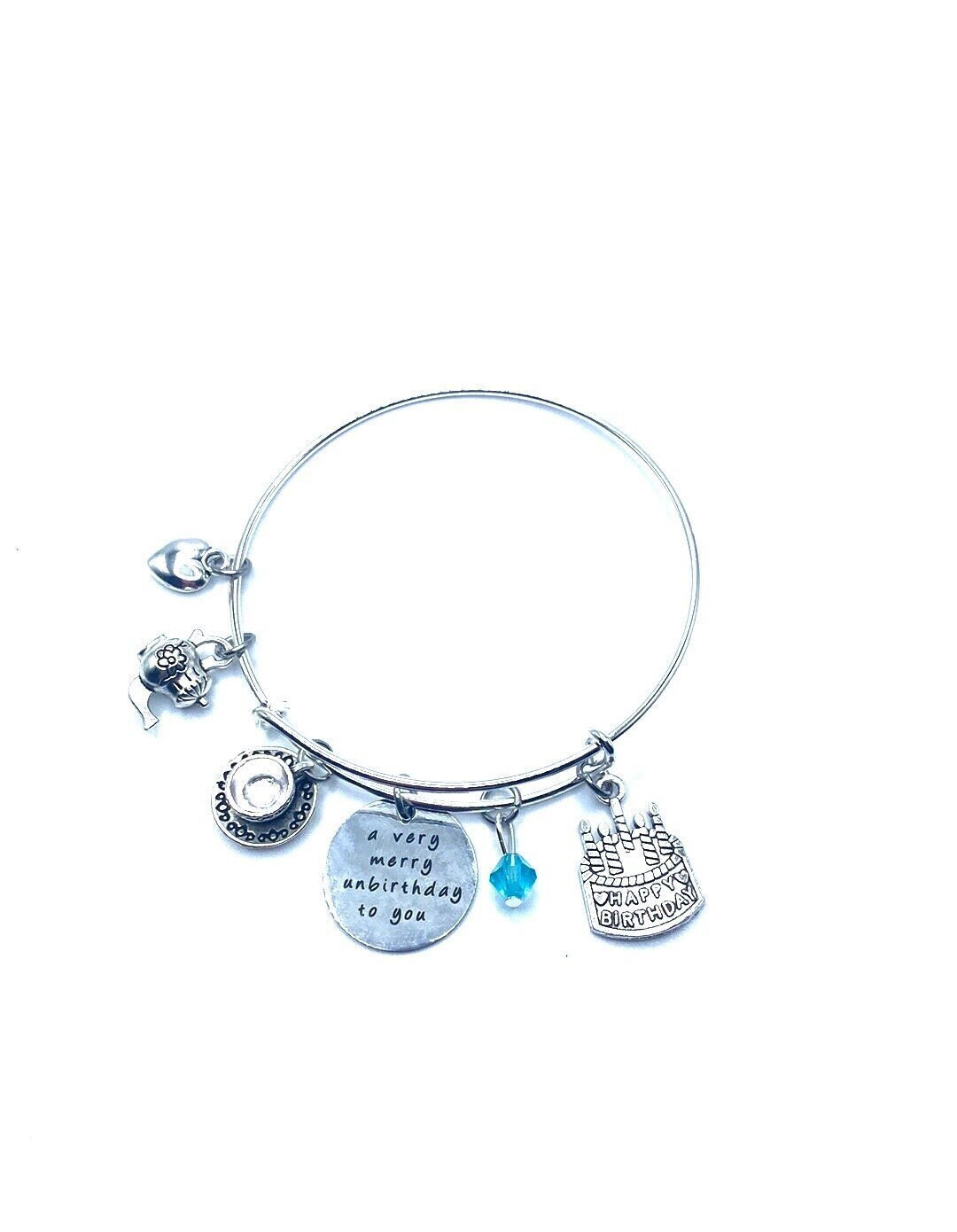 A Very Merry Unbirthday to You Charm Bracelet Alice’s Adventures in ...