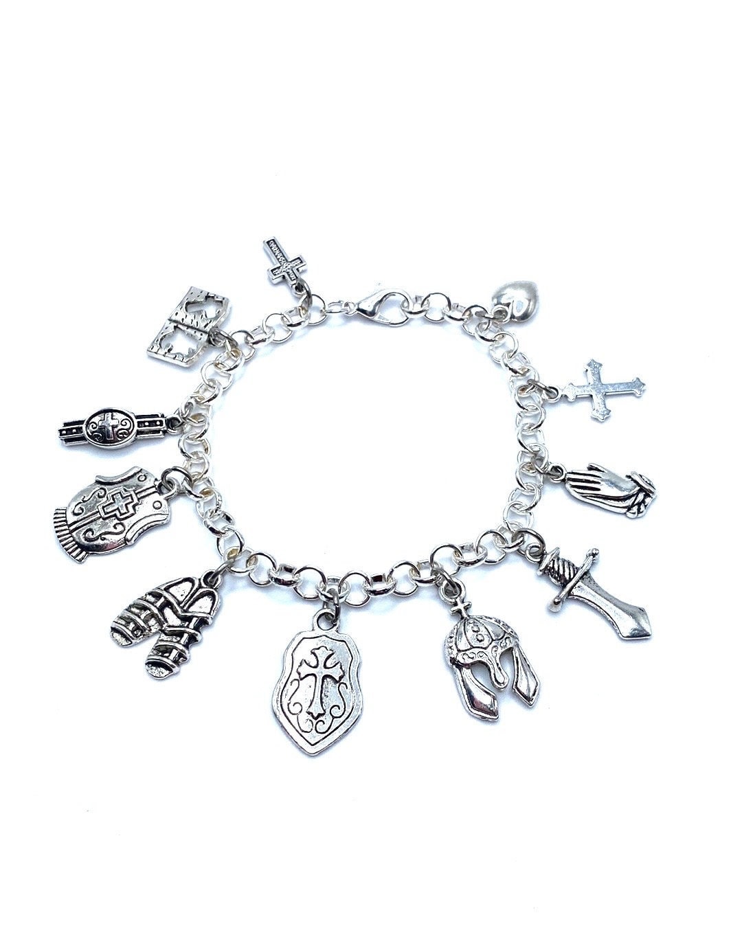 Amour of God Charm Bracelet Religious Christian Charms - Etsy